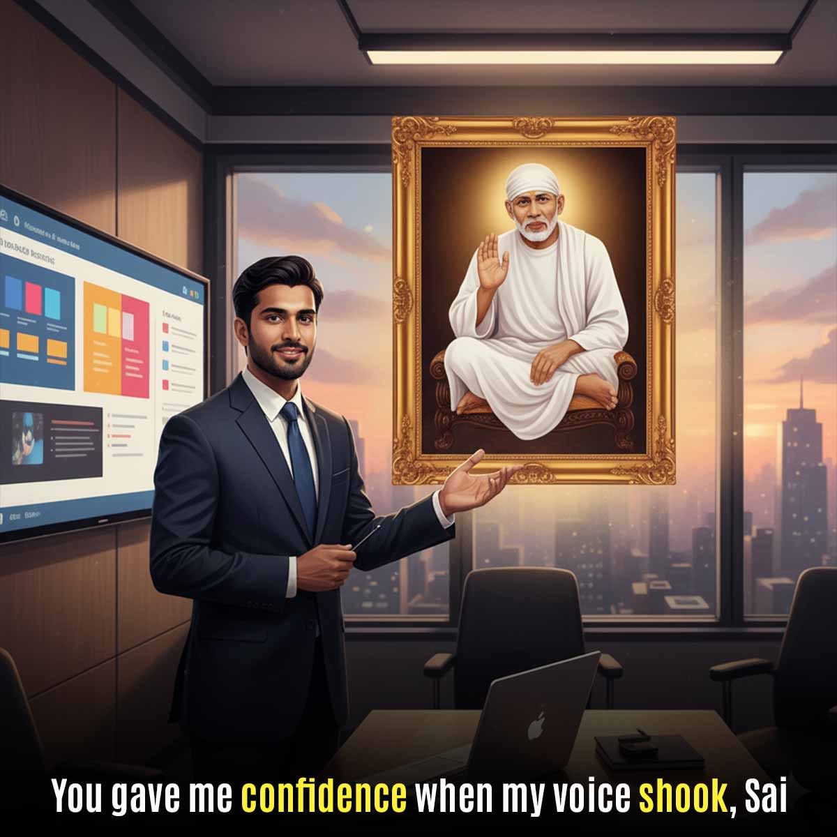Sai Baba’s Support in Work Presentations